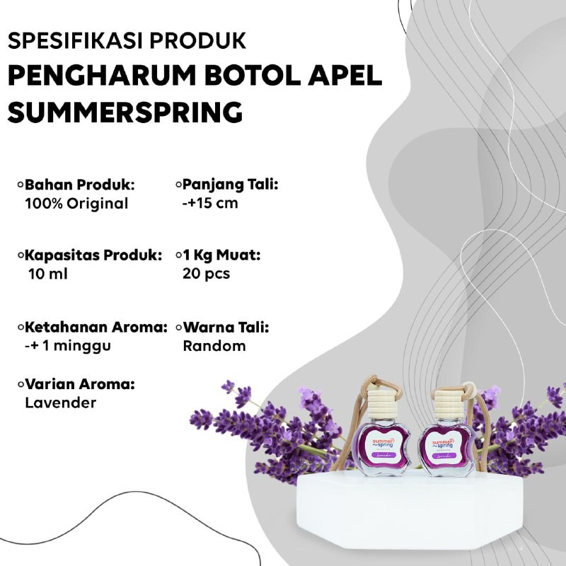 Jual Pengharum Botol Apel Summerspring Lavender Baby ORI- Gantung ...