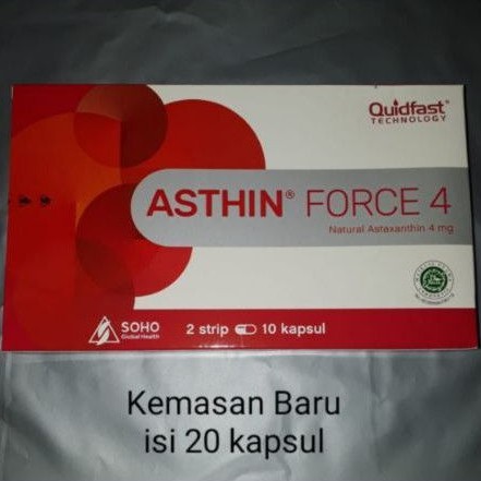 Jual ASTHIN FORCE 4MG VITAMIN KESEHATAN KULIT (20 KAPSUL) | Shopee ...