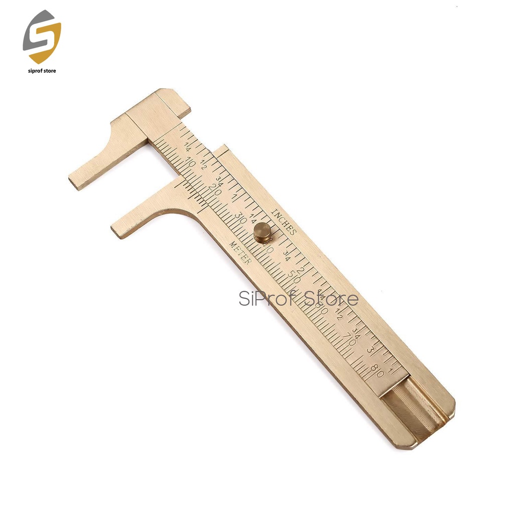 Jual Pengukur Geser Kuningan Mini Caliper 80mm/100mm, Alat Pengukuran ...