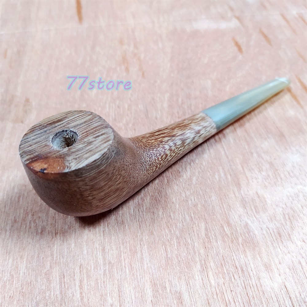 Jual pipa rokok kayu dan tanduk asli model stem lurus handmade | Shopee ...