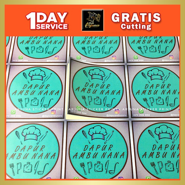 Jual Cetak Stiker Logo Olshop Custom Sticker Label Cutting Kotak Bahan ...