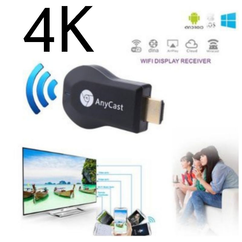 Jual ANYCAST HDMI DONGLE PROYEKSI LAYAR HP ANDROID KE MONITOR / LED /TV HDD 1080 4K/DONGEL/ M4 ...