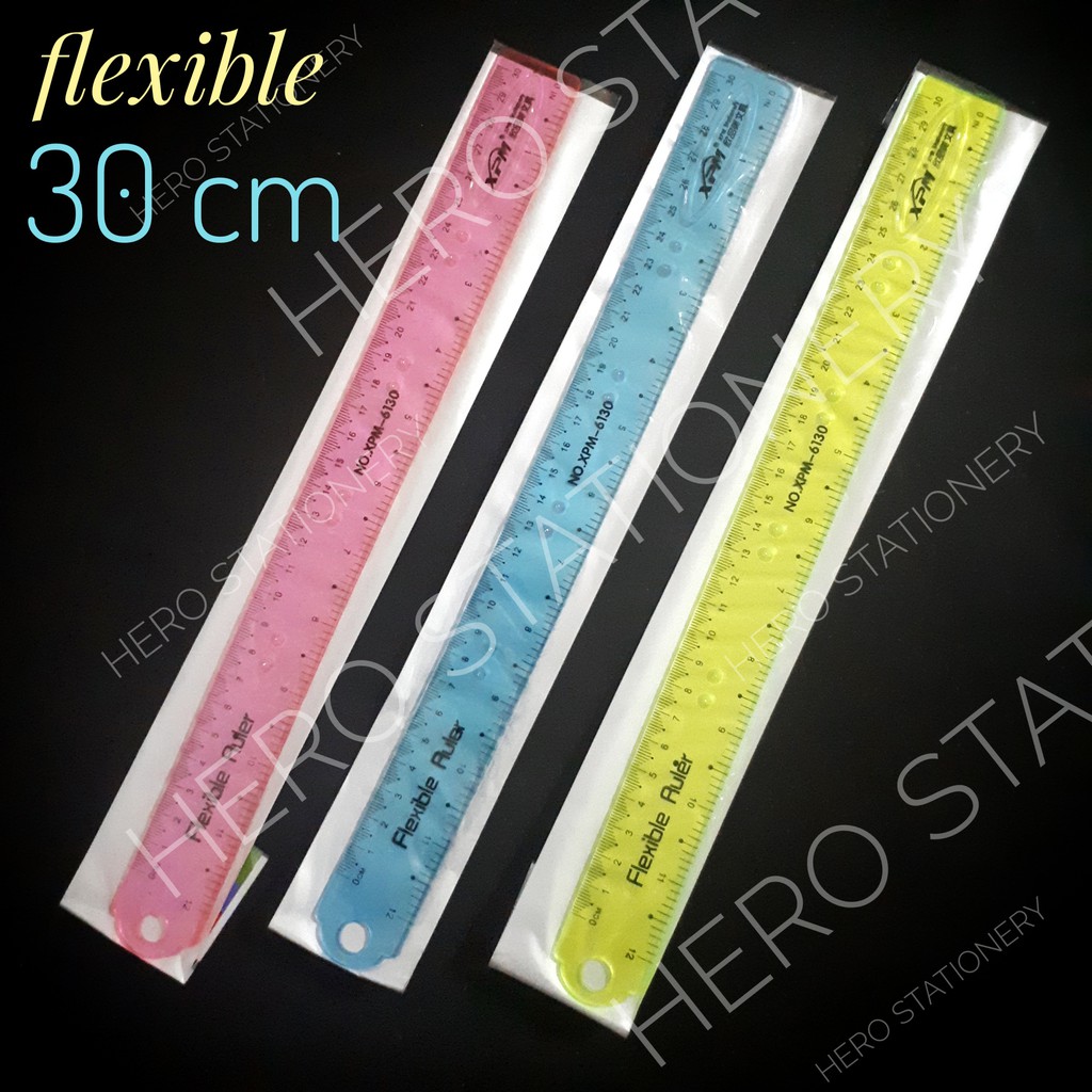 Jual Flexible ruler penggaris plastik transparan fleksibel lentur 30 cm ...