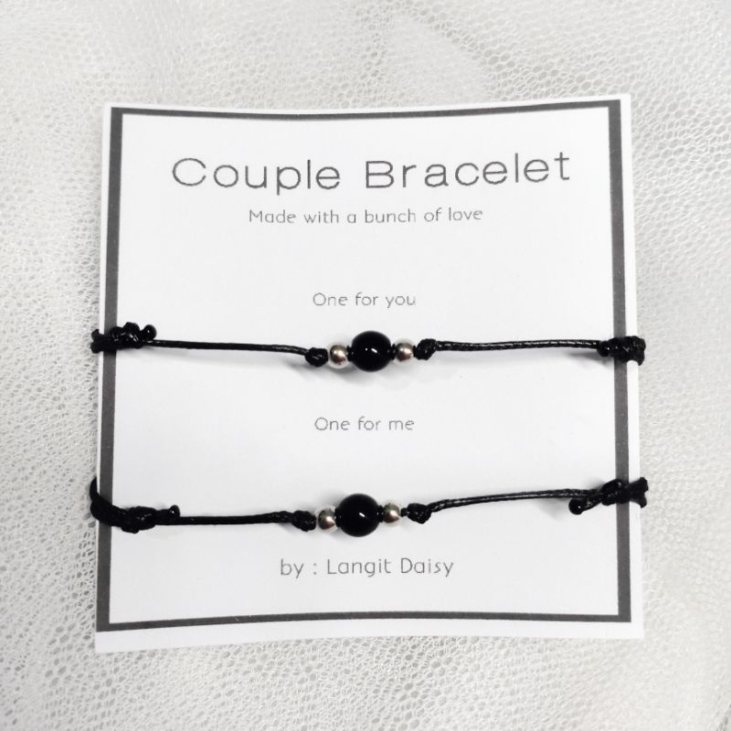 Jual Gelang Couple Pasangan Pacar Sahabat Bestie Gelang Tali Anti air ...