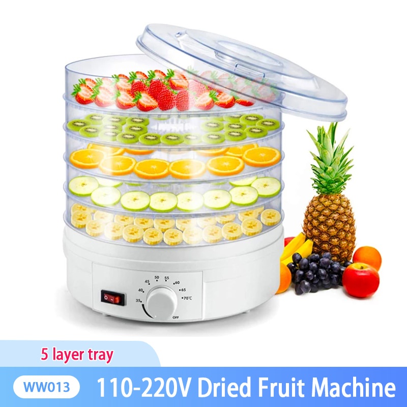 Jual 5 Layer Tray Dried Fruit Machine Food Dehydrator Electric ...