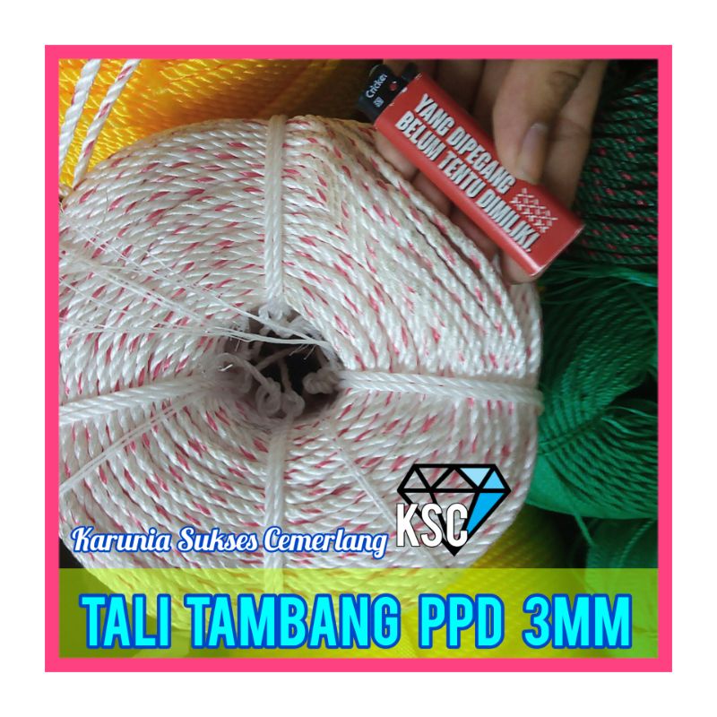 Jual TAMPAR 3MM PPD / TAMBANG PPD 3MM / TALI PPD 3MM | Shopee Indonesia