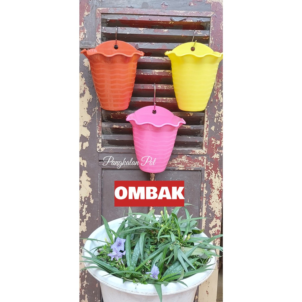 Jual Pot Ombak | Pot Tembok | Pot Dinding | Pot Tempel | Shopee Indonesia