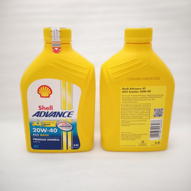 Jual Motor Matic - Oli Shell Advance AX5 Matic 0,8 liter | Shopee Indonesia