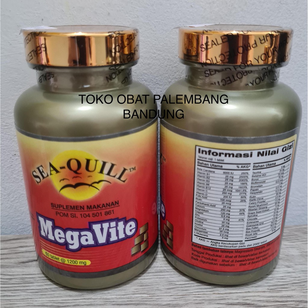 Jual SEA-QUILL MEGAVITE 60TABLET MEGA VITE SEA QUILL ISI 60 ...