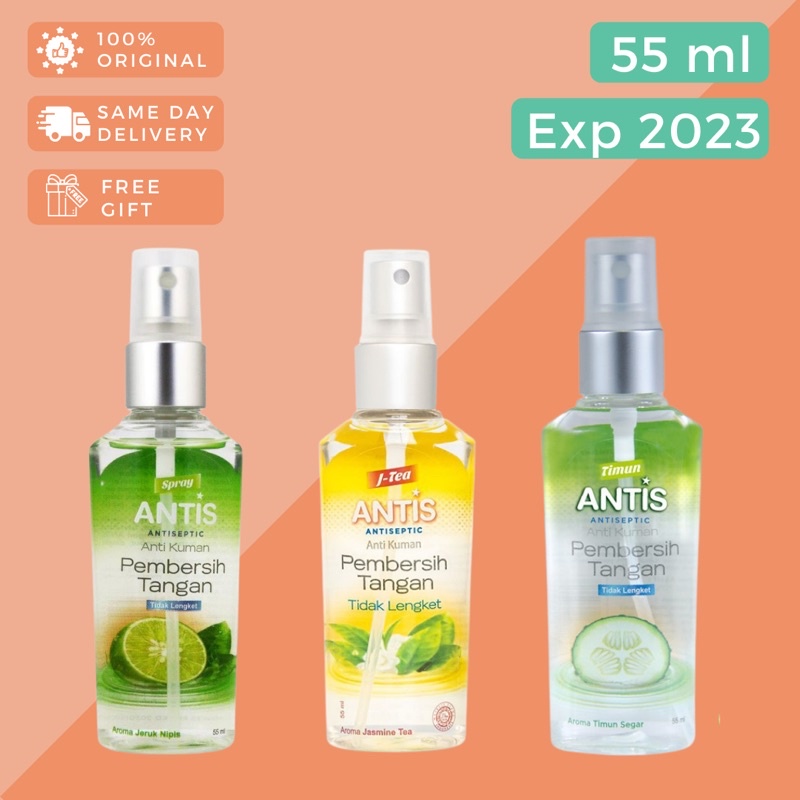 Jual Antis Hand Sanitizer Jasmine Tea Jerk Nipis Timun 55ml | Shopee ...