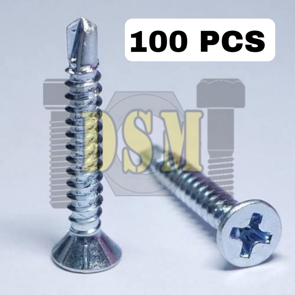 Jual (100 PCS) Sekrup Roofing SDS FH #10x25 / Baut Baja Ringan FAB 10x1 ...