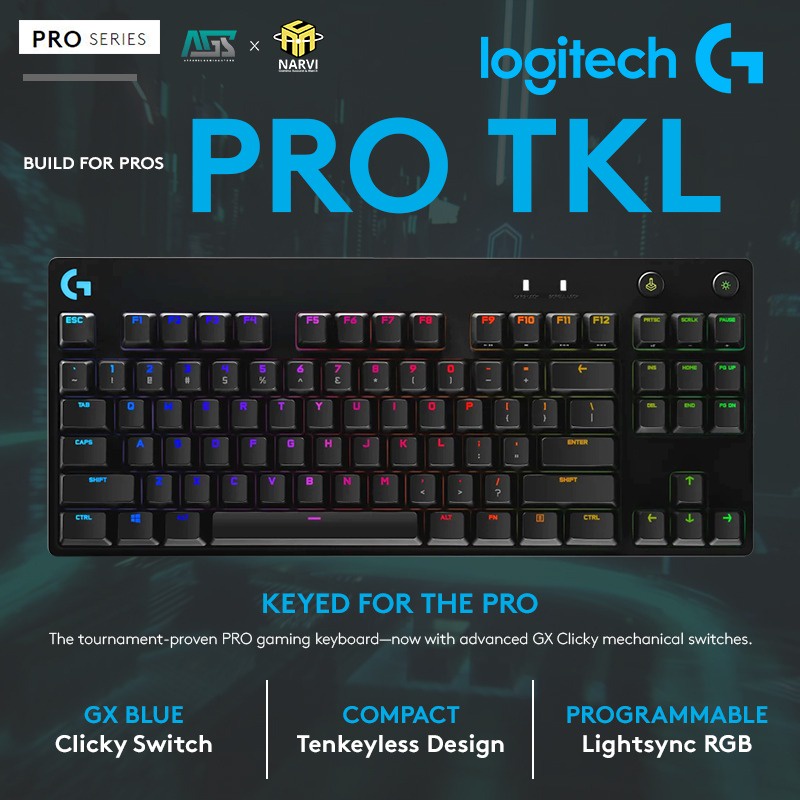 Jual Logitech Pro TKL - Clicky Mechanical - Keyboard Gaming | Shopee ...