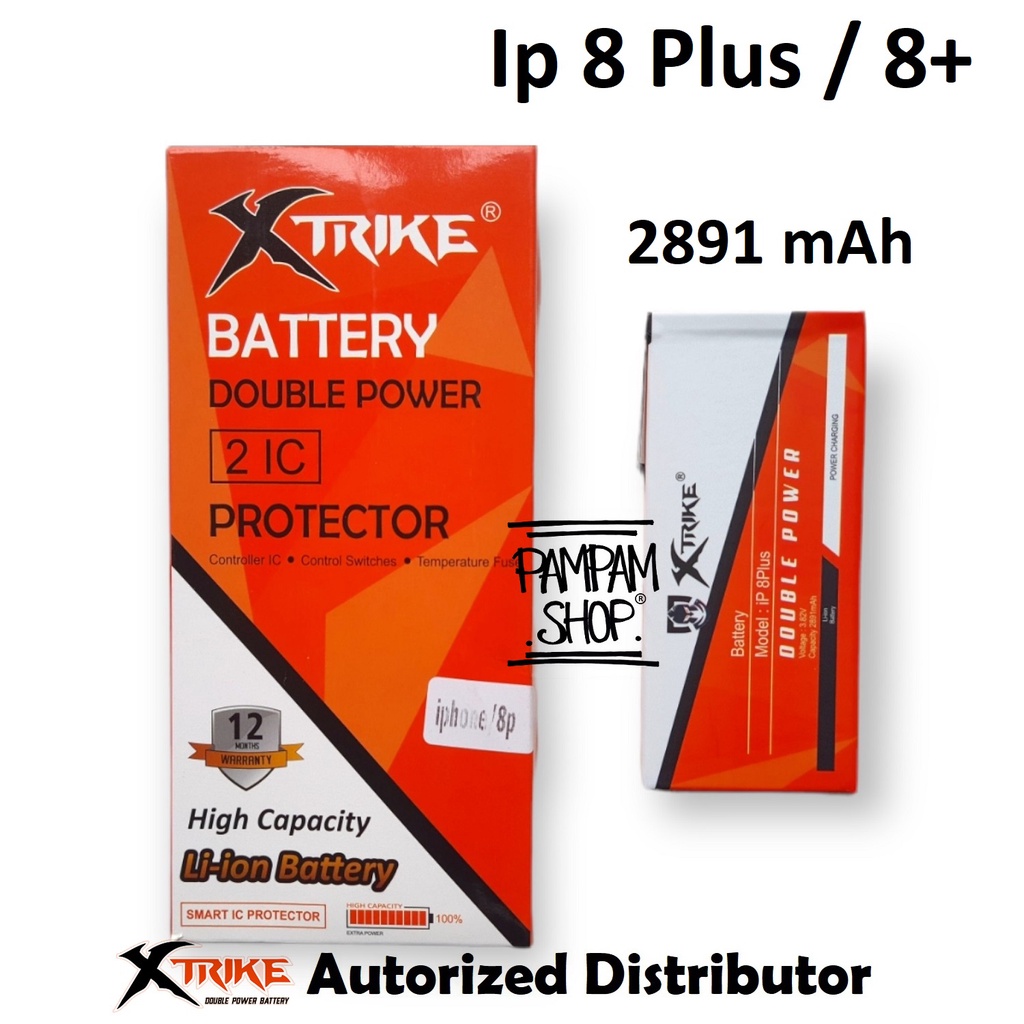 Jual Baterai XTRIKE Double Power Ip 8 Plus 8+ Batre Batrai Iphone ...