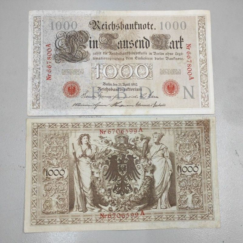 Jual UANG ASING JERMAN KUNO 1000 MARK TAHUN 1910 | Shopee Indonesia