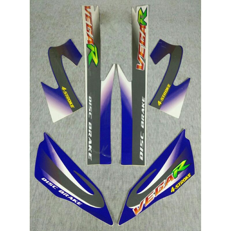 Jual sticker striping lis bodi motor yamaha vega r old 2003 merah/abu ...