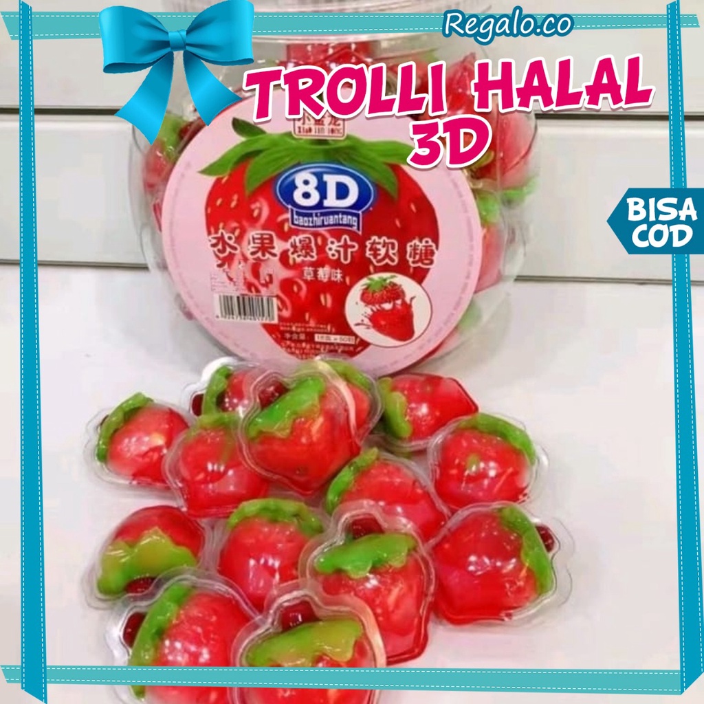 Jual Permen halal trolli 3D gummy isi selai | Shopee Indonesia