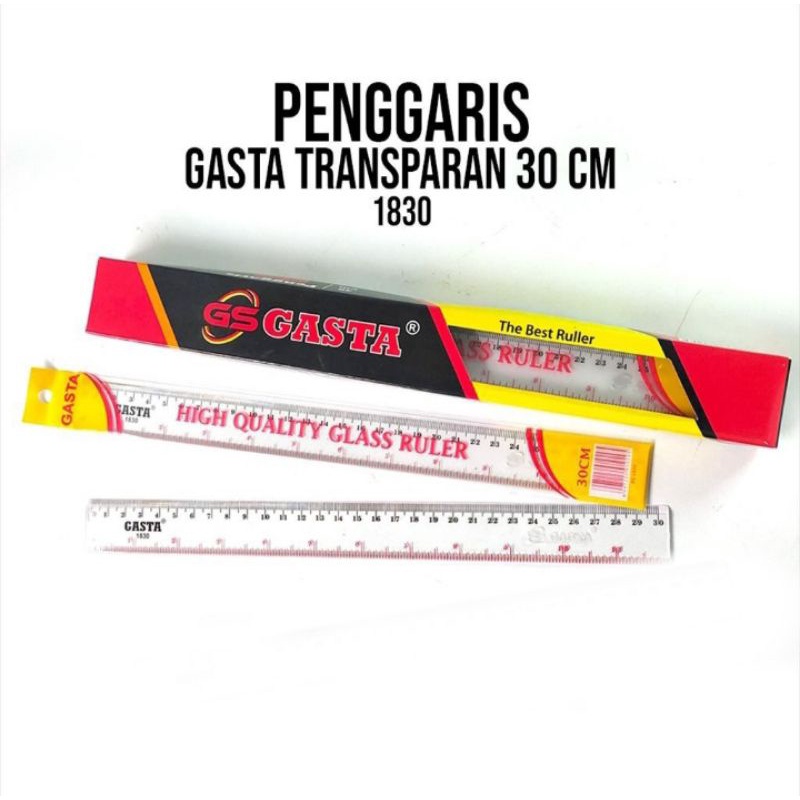 Jual Penggaris 30 Cm Plastik Bening Murah Meriah / Penggaris Gasta 30Cm ...