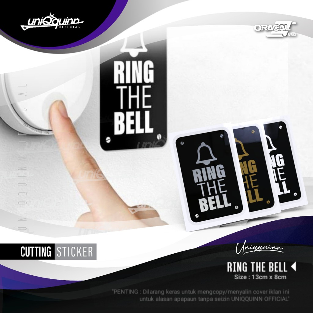Jual UQ Cutting Sticker Ring The Bell | Stiker Bel Rumah | Shopee Indonesia