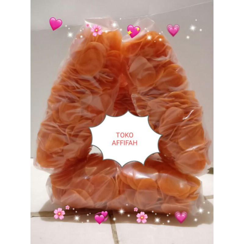 Jual kerupuk mentah/kerupuk merah/kerupuk orange/krupuk seblak 250 gram ...