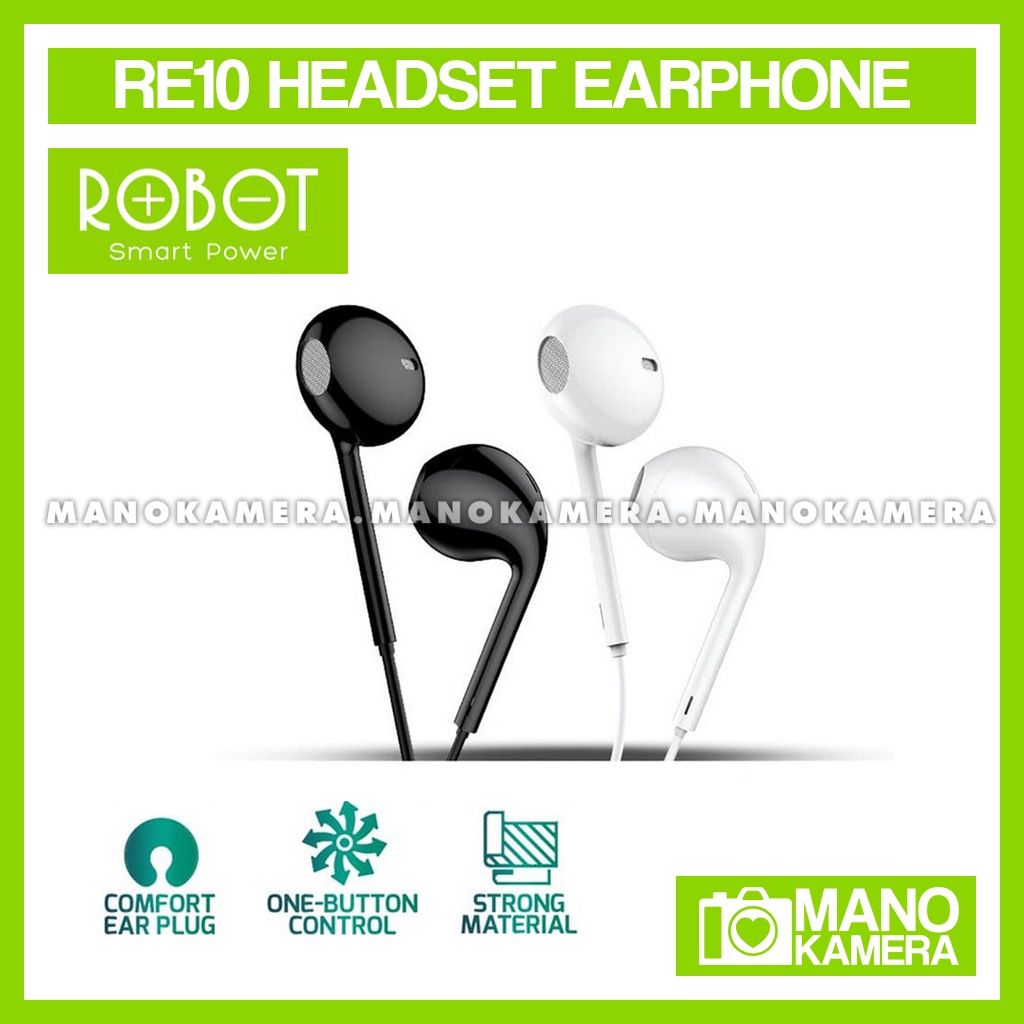 Jual Headset Headphone Robot RE10 Wired Bass Android Original | Shopee ...