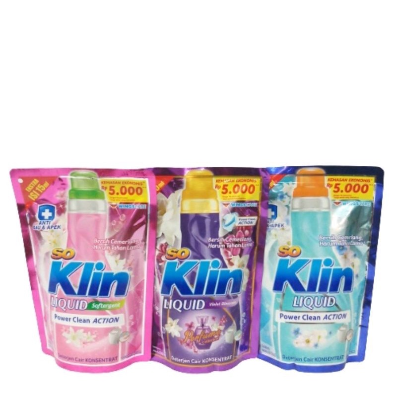 Jual Soklin Liquid Power Clean Action Anti Bacterial Deterjen Cair ...