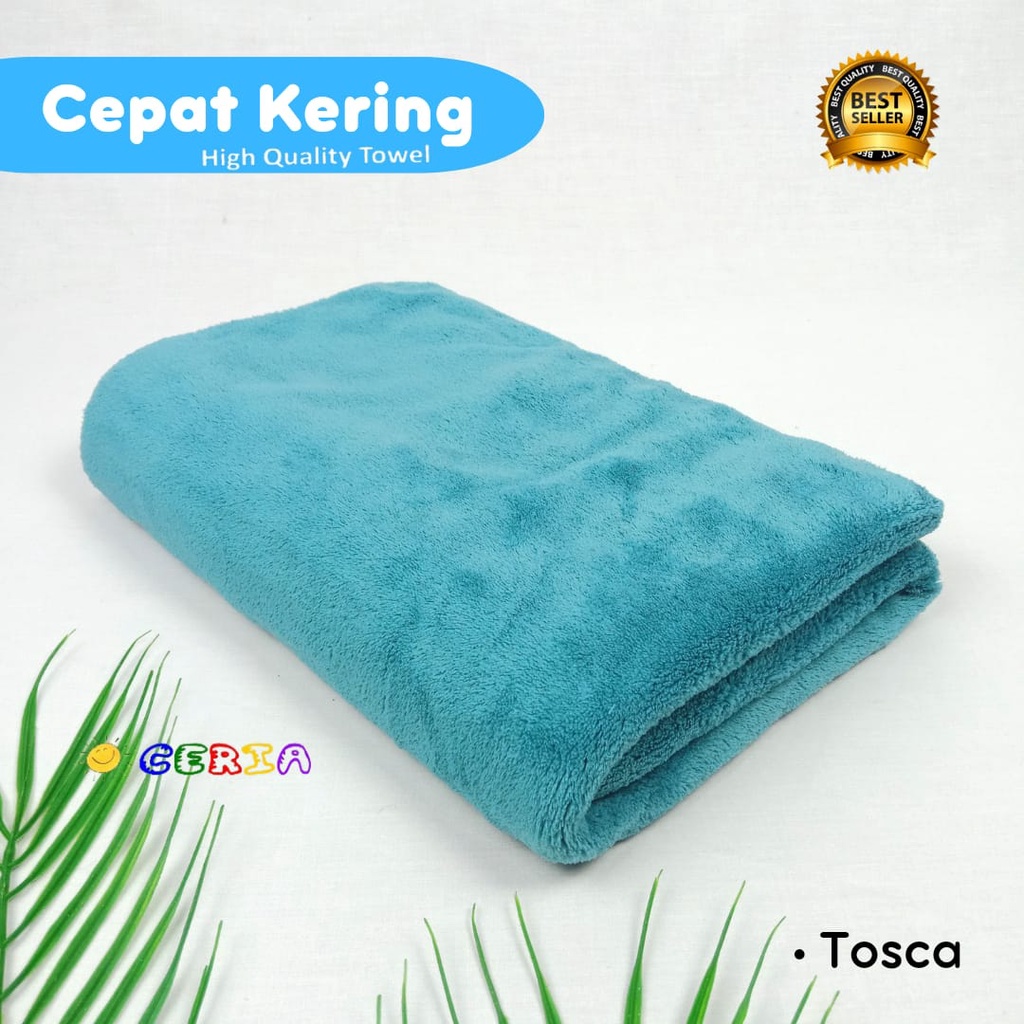 Jual Handuk Microfiber Polos Jumbo Lembut Daya Serap Air Tinggi 75x140 ...