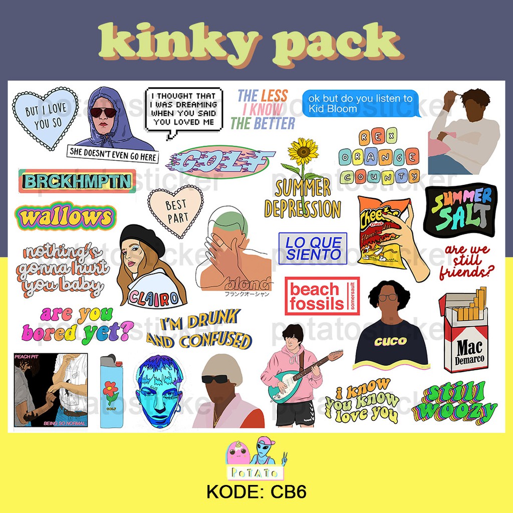 Jual kinky - sticker tumblr (indie, boy pablo, clairo, frank ocean ...