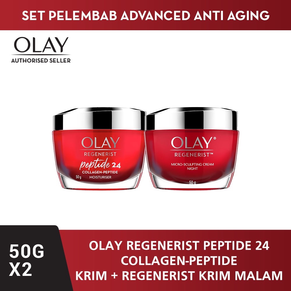 Jual Olay Ritual Krim Anti Aging Pelembab Collagen 24 50g & Regenerist ...