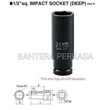 Jual Impact Socket 21mm 1/2" KTC (Deep) | Shopee Indonesia