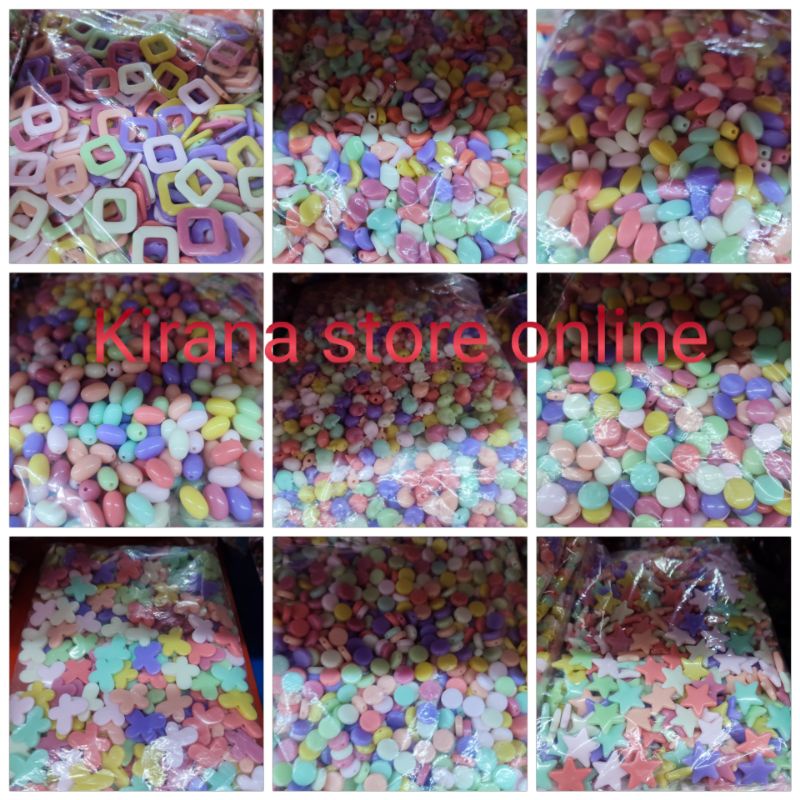 Jual Mote manik-manik warna pastel variasi 1 isi 20gram / MOTE MUTE ...
