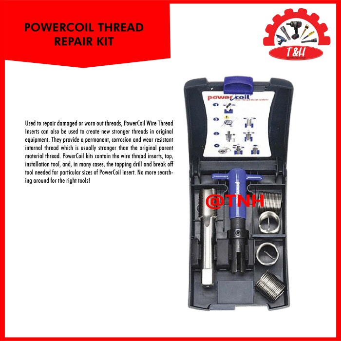 Jual Helicoil Powercoil Thread Repair Kit 304, Stainless | Shopee Indonesia