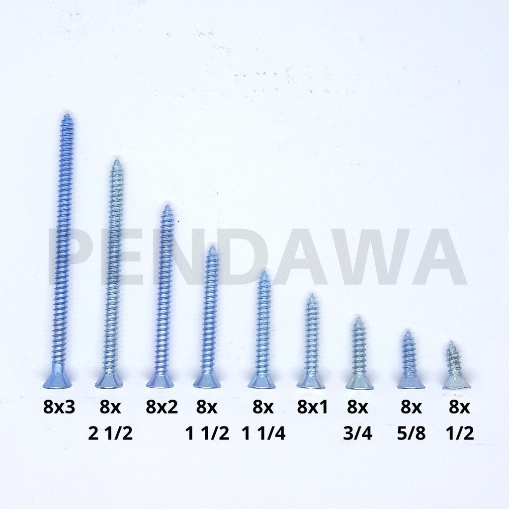 Jual [100pcs] Tapping Screw JF FH+ 8 x 5/8" Moon Lion / Sekrup Tapping ...