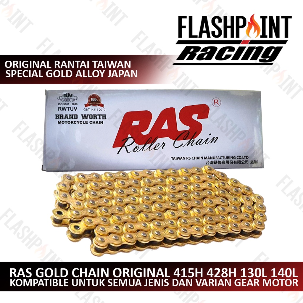 Jual (BISA COD) RANTAI MOTOR EMAS RAS GOLD CHAIN ORIGINAL FUKUKAWA ...