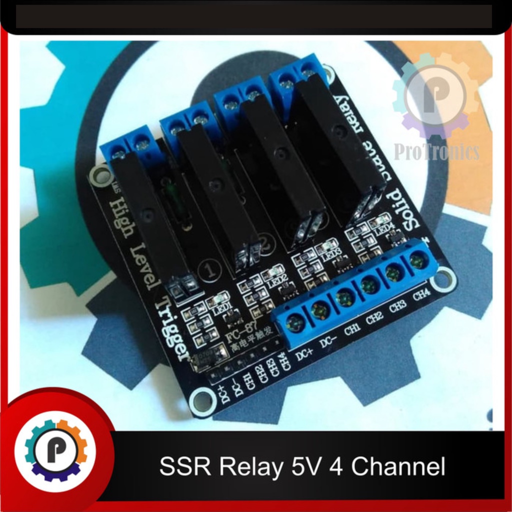 Jual 5V 4 Channel SSR Solid State Relay Module Low Level SSR | Shopee ...