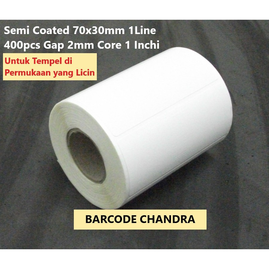 Jual Semi Coated 70x30mm 400pcs 1Line Gap 2mm Core 1 Inchi / Label ...