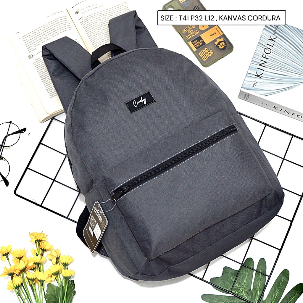Jual Tas ransel sekolah polos kanvas cordura Tas Punggung Anak atau ...