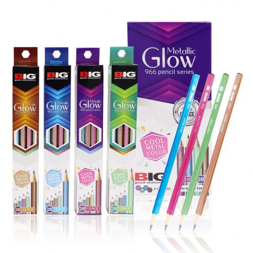 Jual Pensil 2b Big Metalik Glow 12 Pcs | Shopee Indonesia