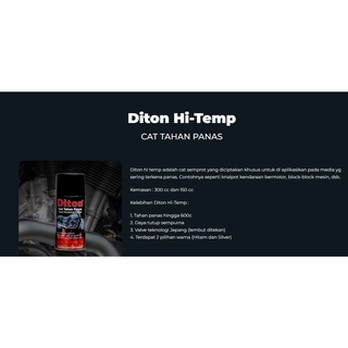 Jual Pilox Diton Hi Temp Black ANTI PANAS Hitam Doff untuk Mesin Knalpot kompor dll Cat Pilok ...