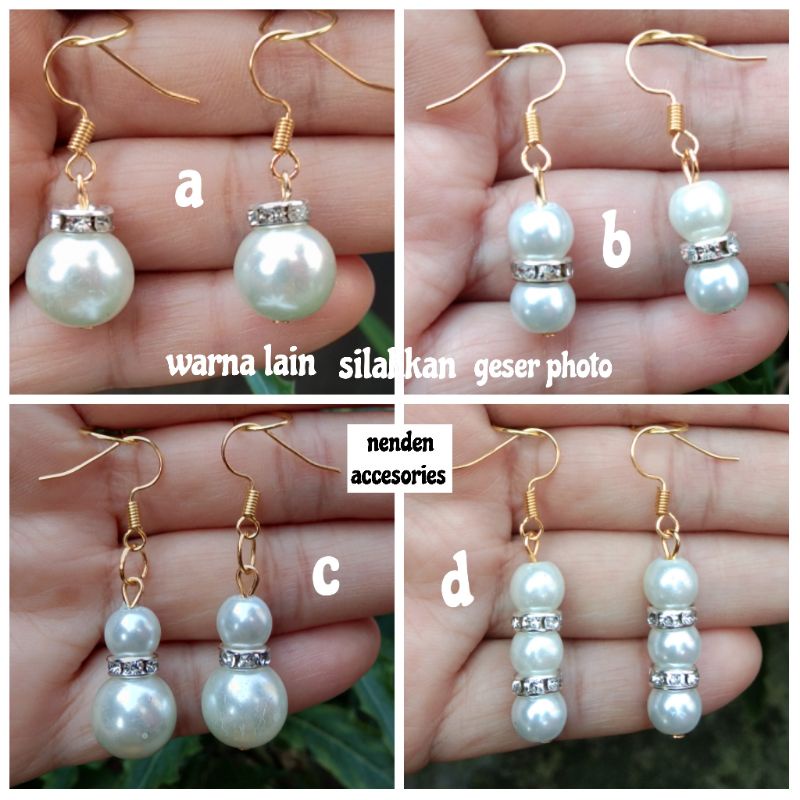 Jual anting hijab mutiara/anting fashion tusuk, cantol kait, peniti ...
