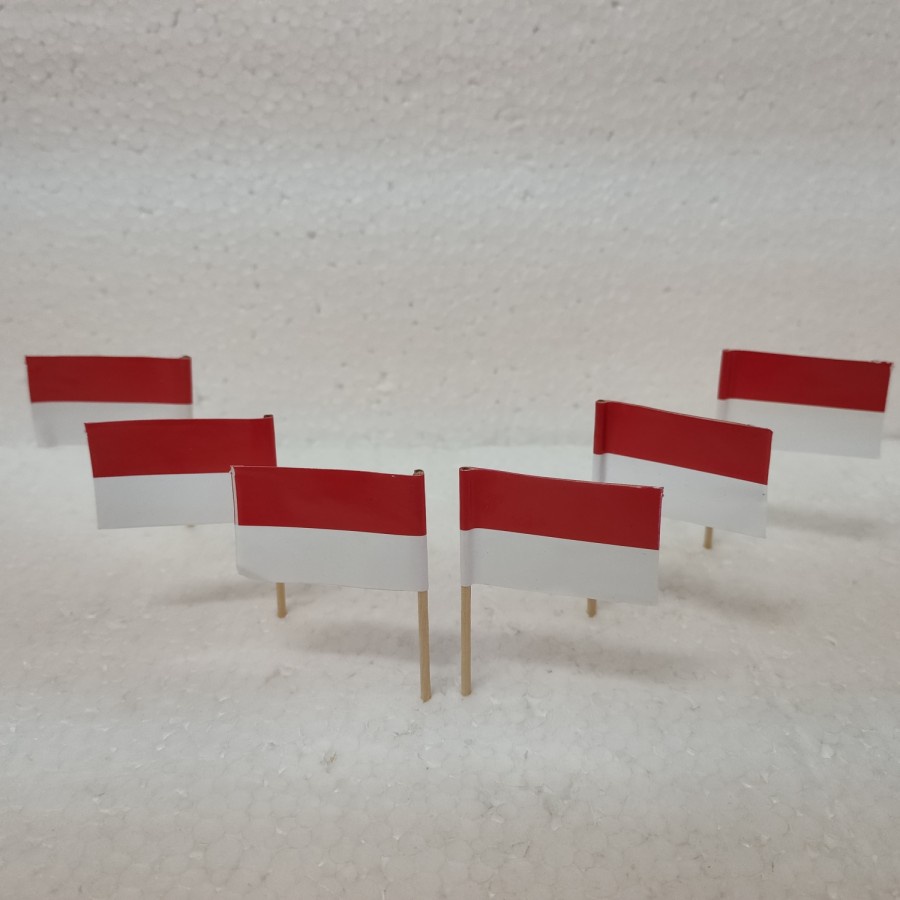 Jual Cake Topper Bendera Indonesia - 48pcs | Shopee Indonesia