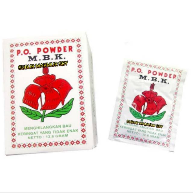 Jual MBK Powder | Bedak MBK putih isi 12 sachet | M.B.K penghilang bau ...