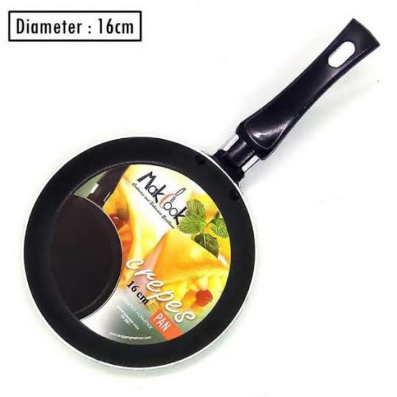 Jual Wajan Datar Crepes Pan Teflon Makcook 16 18 20 22 25 cm | Shopee ...