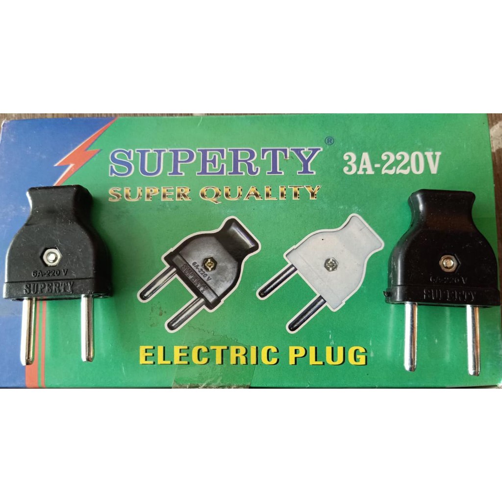 Jual STEKER GEPENG SUPERTY ELECTRIC PLUG | Shopee Indonesia