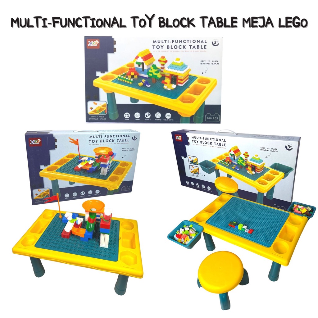Jual OMTEPEN - MAINAN MEJA LEGO SET BANGKU ANAK / MULTIFUNGSI MEJA ...