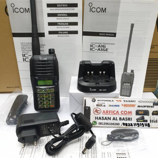 Jual HT AIRBAND ICOM IC-A16e VHF - HT ICOM IC A16 VHF ORIGINAL MURAH | Shopee Indonesia