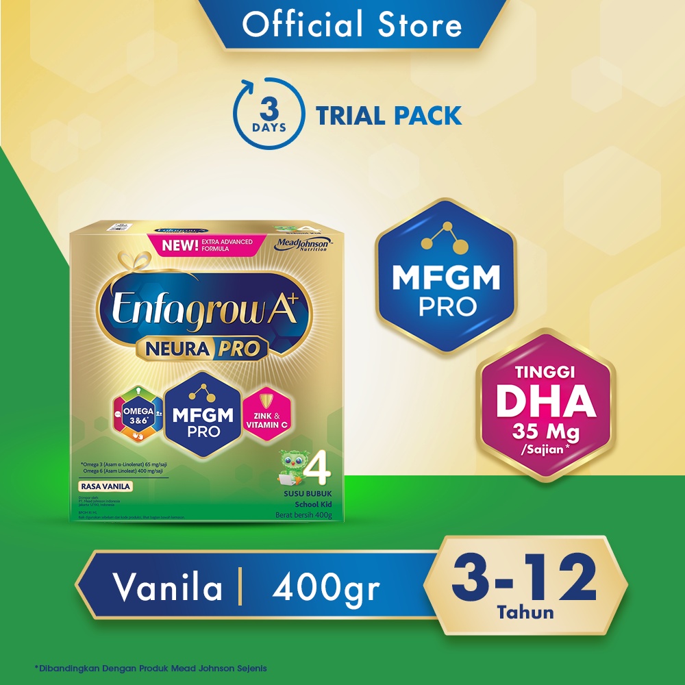 Jual Enfagrow A+ 4 Susu Formula Anak 3 - 12 Tahun Vanilla 400 gr ...