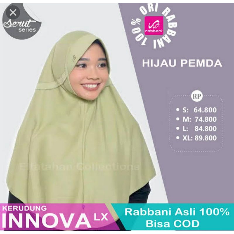 Jual Kerudung Sekolah Rabbani INNOVA LX ORIGINAL Serut Dalam (Part III) | Shopee Indonesia