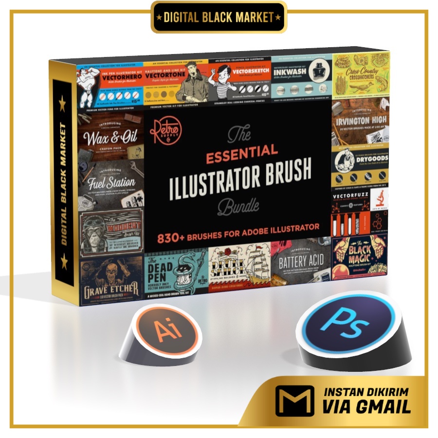 Jual ID050232 - The I Want All of the Illustrator Brushes Bundle | Shopee Indonesia