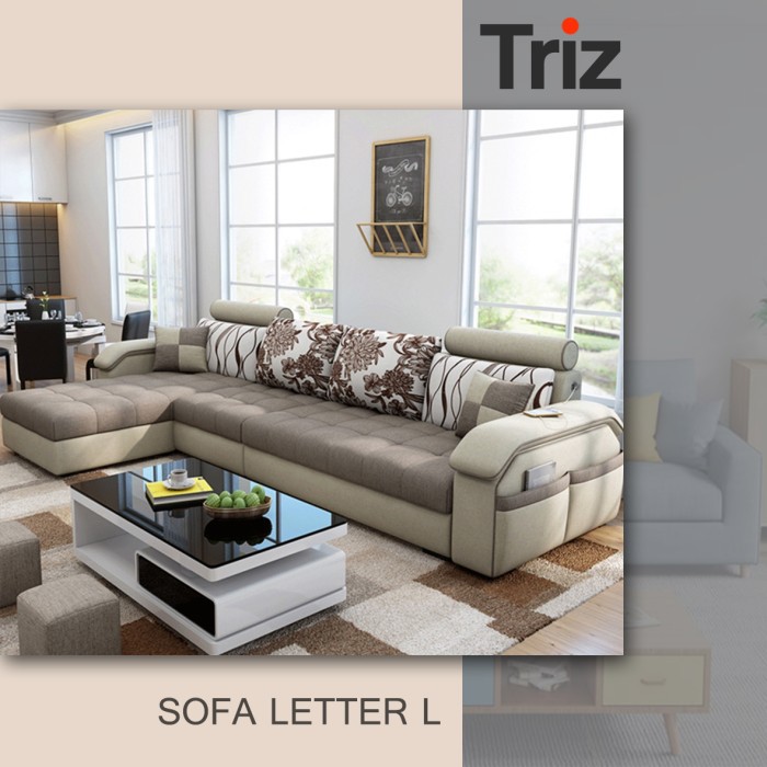 Jual Triz Furniture Sofa Letter L Coklat Sofa Minimalis Sofa Leter L ...