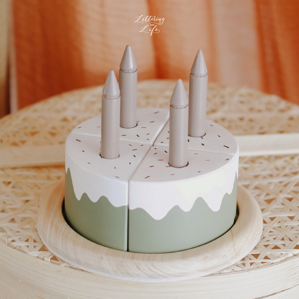 Jual Lettering and Life Matcha Cream Cake - Mainan Kayu Wooden ...
